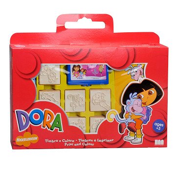 Stamp box Dora, 12 pcs. | Thimble Toys