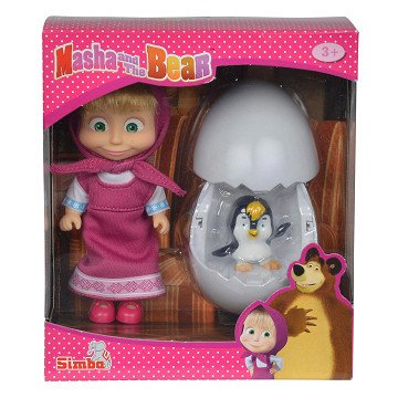 Masha en de Beer Penguin in Egg | Thimble Toys