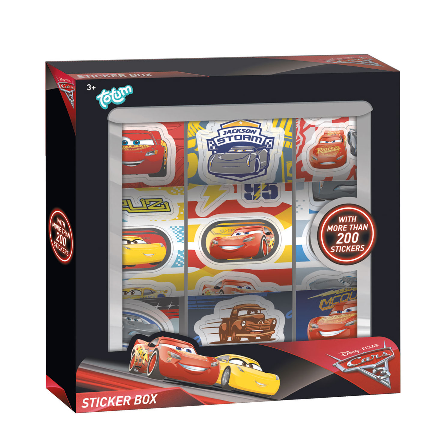 Totum Cars Stickerbox, 9 Rollen | Thimble Toys