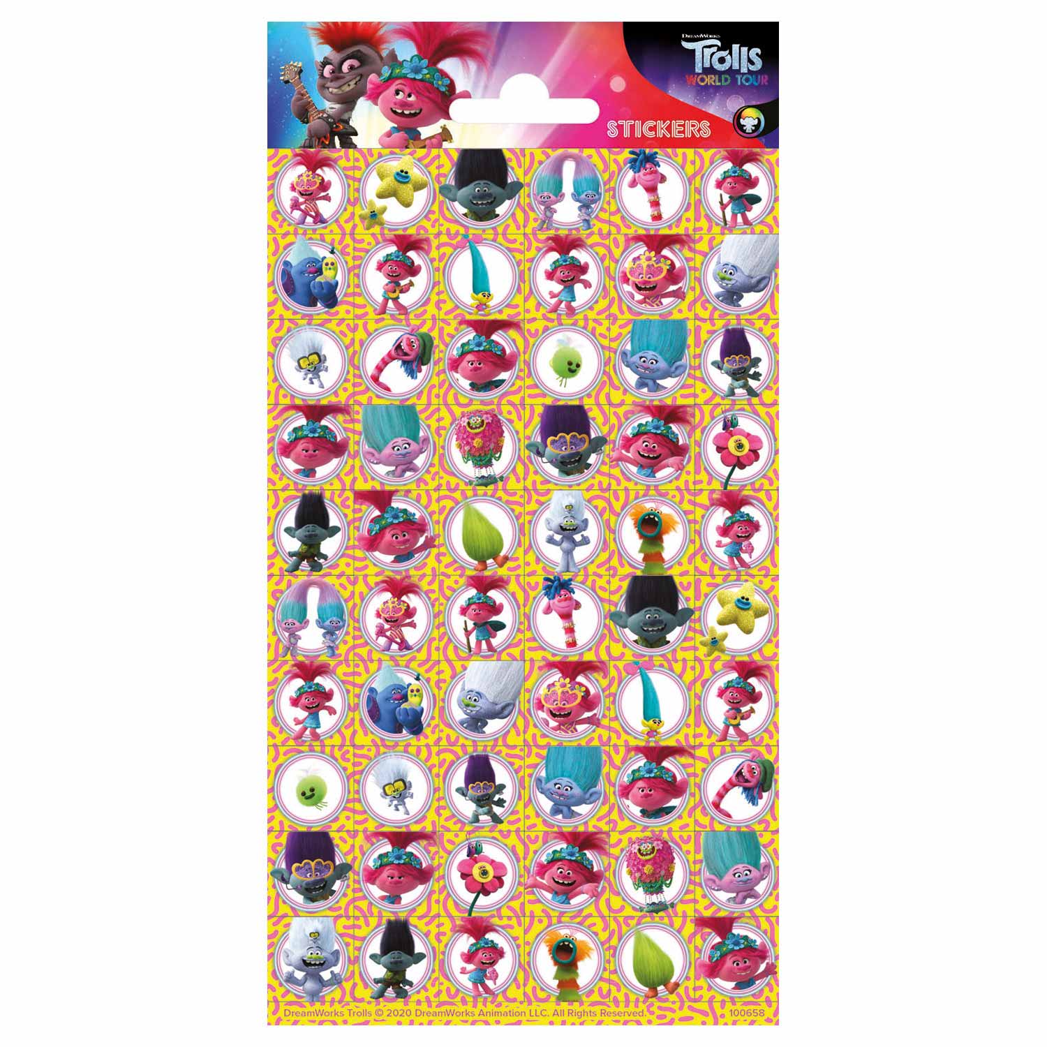 Sticker sheet Trolls | Thimble Toys