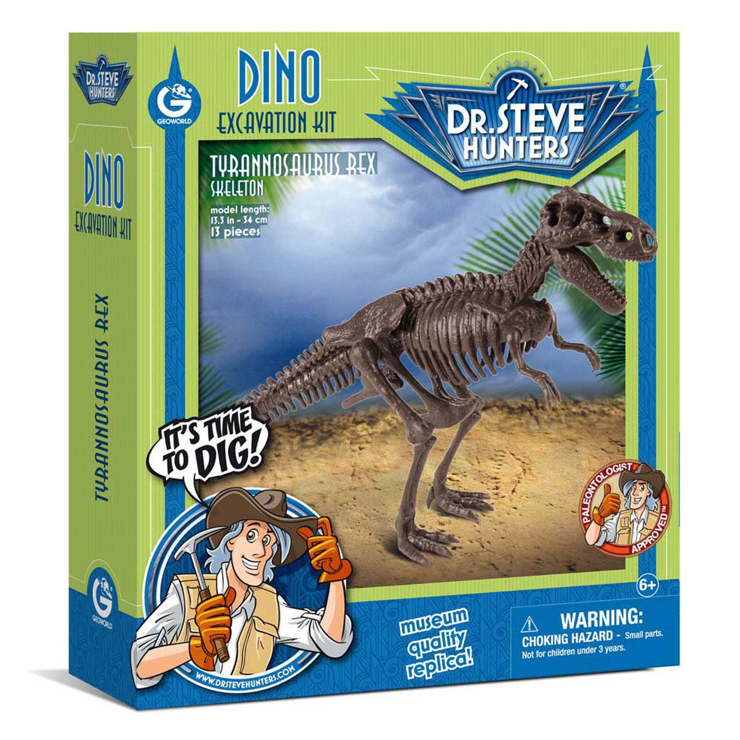 Geoworld Dino Uitgraaf Kit - Tyrannosaurus Rex Skelet | Thimble Toys